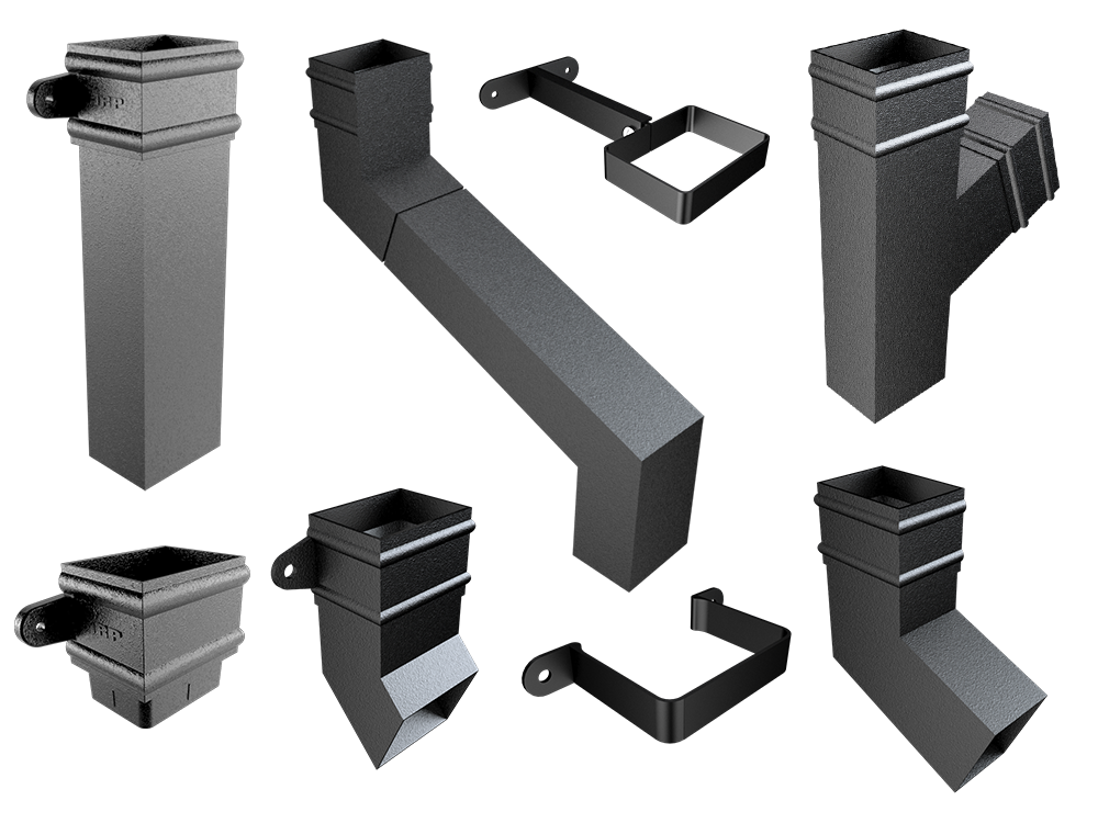 Cast Collar Rectangular Aluminium Downpipes for Guttering - Aluminium ...