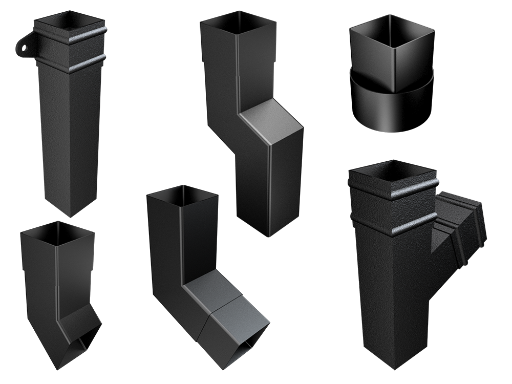 Square Aluminium Downpipes for Guttering - Aluminium Superstore